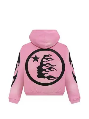 HELLSTAR Flame-print Zip-up Hoodie