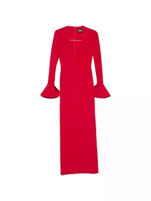 SOLACE LONDON Hutton V-neck Maxi Dress