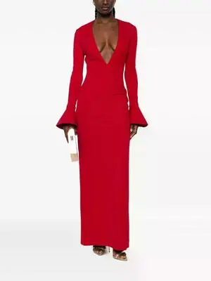 Solace London Hutton V-neck Maxi Dress