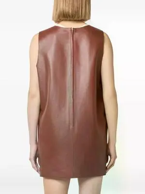 TOD'S Zip Leather Mini Dress