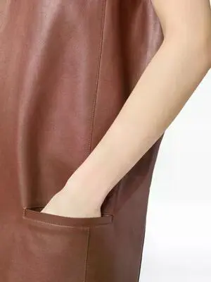 TOD'S Zip Leather Mini Dress