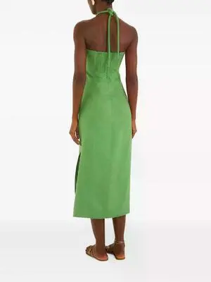 Farm Rio Palm-tree Embroidery Midi Dress