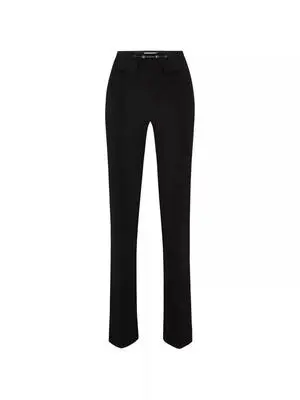 Elisabetta Franchi Double Layer Stretch Crêpe Trousers - Black