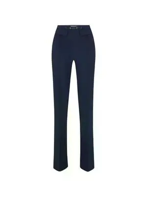 Elisabetta Franchi Double Layer Stretch Crêpe Trousers - Black