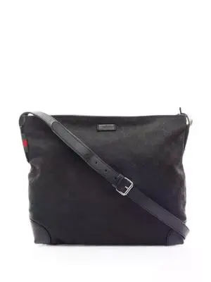 Gucci Gg Canvas Crossbody Bag With Web Stripe Detail