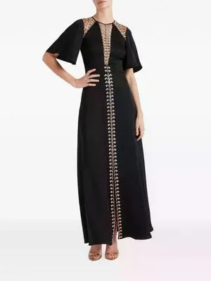 TEMPERLEY LONDON Wildlife Embellished Maxi Dress - Black
