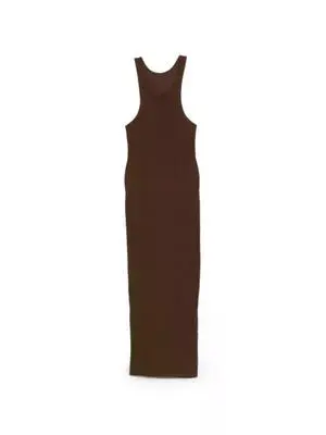 ENTIRE STUDIOS Midi Muscle Tank Dress - Brown
