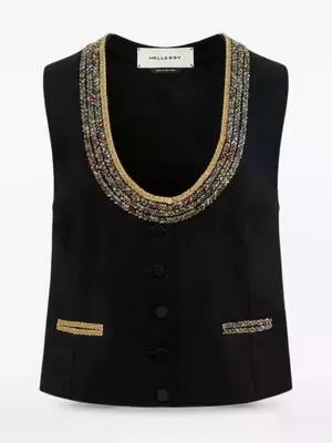 Hellessy Wes Braided-trim Vest - Black