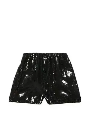 Simone Rocha Sequin-embellished Elasticated Shorts - Black