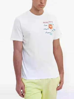 MC2 SAINT BARTH Portofino Cocktail-embroidered T-shirt - White