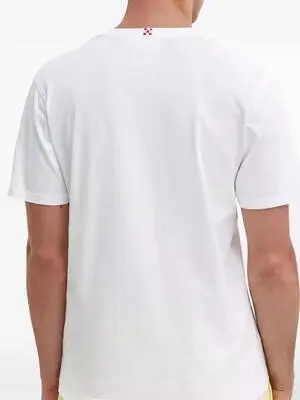 MC2 SAINT BARTH Portofino Cocktail-embroidered T-shirt - White