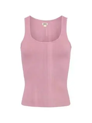 L'Agence Adira Ribbed Tank Top - Pink