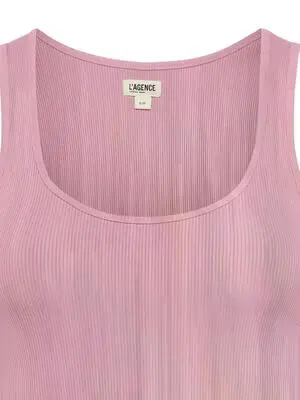 L'Agence Adira Ribbed Tank Top - Pink