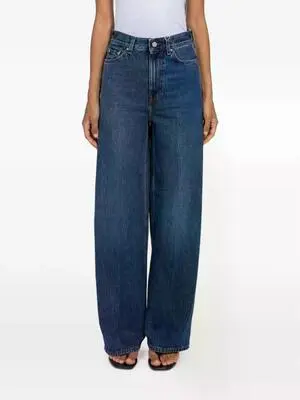 TOTEME Pleated Wide-leg Jeans - Blue