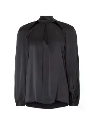 TEMPERLEY LONDON Amerie Cutout Silk Blouse - Black