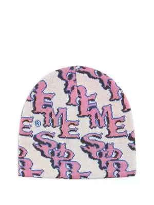 Supreme Slanted Gothic Monogram-pattern Beanie Hat - Neutrals
