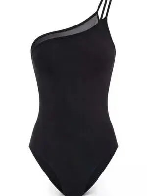 GOTTEX One-shoulder Mesh-panel Swimsuit