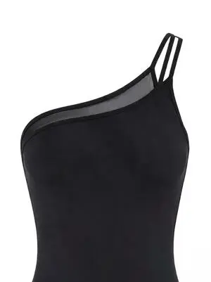 GOTTEX One-shoulder Swimsuit With Mesh Panel - Black