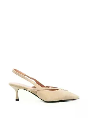 Moschino Heart-plaque Slingback Pumps - Neutrals