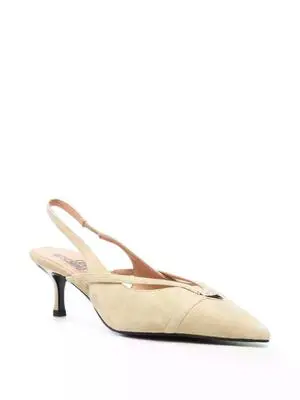 Moschino Heart-plaque Slingback Pumps