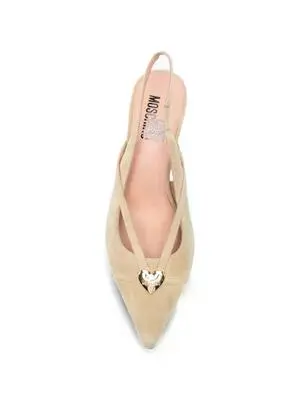 Moschino Heart-plaque Slingback Pumps
