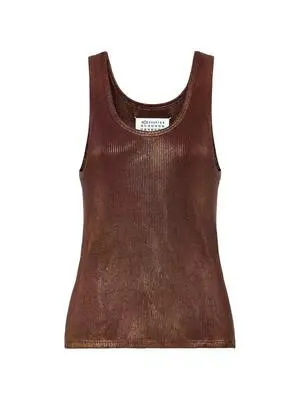 MAISON MARGIELA Foiled Ribbed Tank Top