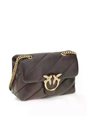 Pinko Small Love Bag Quilted-leather Cross Body Bag - Brown