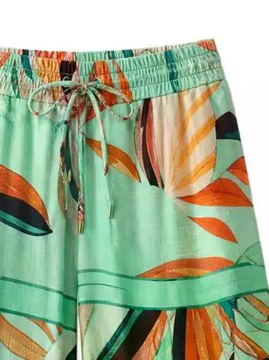 NEMA Floral Print Palazzo Pants - Green