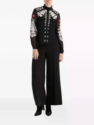 TEMPERLEY LONDON Rosalba Floral-embroidered Shirt