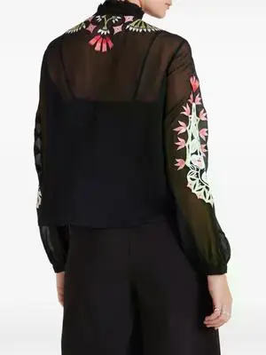 TEMPERLEY LONDON Rosalba Floral-embroidered Shirt
