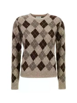 P.a.r.o.s.h Argyle-knit Sweater - Neutrals