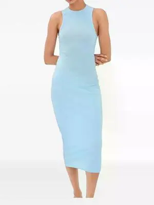 Wardrobe.NYC Ribbed-knit Sleeveless Dress - Blue