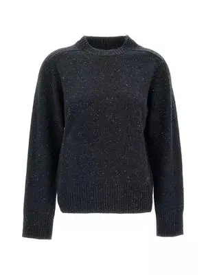Loulou De Saison Flecked Ribbed-trim Sweater - Grey