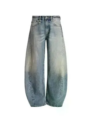 R13 Janine Curved-leg Jeans - Blue