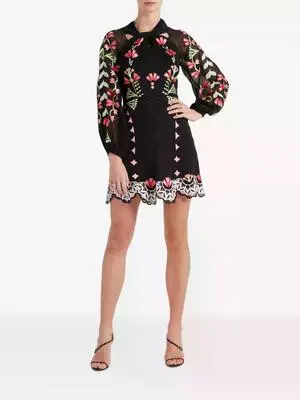 TEMPERLEY LONDON Rosalba Floral-embroidered Mini Dress