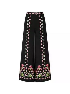 TEMPERLEY LONDON Rosalba Embroidered Palazzo Pants
