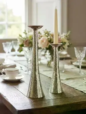 ENZO DE GASPERI Hammered-metal Candle Holder