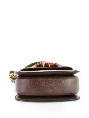 Gucci Bamboo 1947 Top Handle Bag Jumbo Gg Canvas Mini Crossbody Bag - Brown