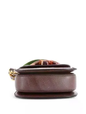 Gucci Bamboo 1947 Top Handle Bag Jumbo Gg Canvas Mini Crossbody Bag - Brown