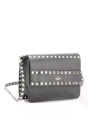 Valentino Garavani Rockstud Front Handle Flap Bag Leather Small Crossbody Bag - Green