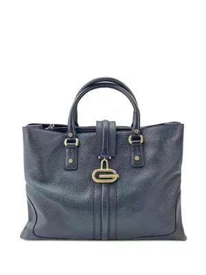 Gucci G-logo Leather Tote Bag - Black
