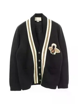 Gucci 2000s Bee Patch Cardigan - Black