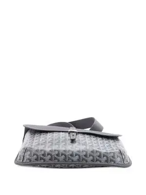 Goyard Coursier Messenger Bag In Coated Canvas And Leather - Grey