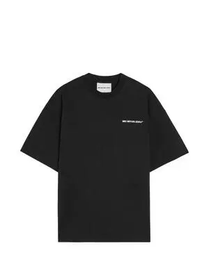 MKI MIYUKI ZOKU Logo-print Drop-shoulder T-shirt - Black