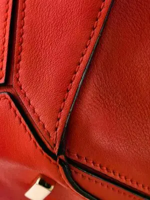 Loewe Puzzle Bag Leather Small Satchel - Red