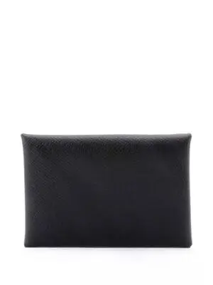 Hermès Calvi Duo Epsom Card Holder - Black