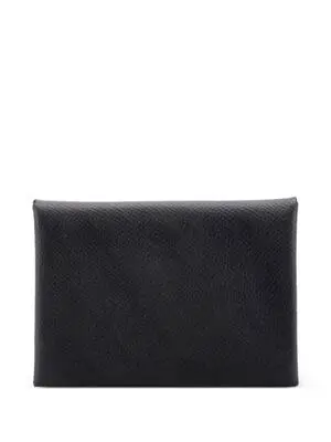 Hermès Calvi Duo Epsom Card Holder - Black