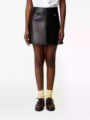 Claudie Pierlot A-line Leather Skirt