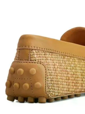 TOD'S Logo Plaque Loafers - Neutrals