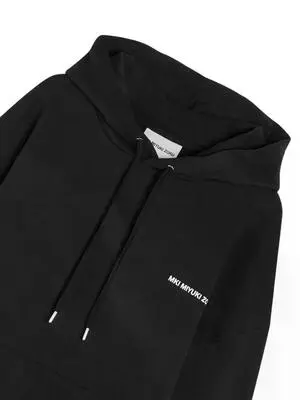 MKI MIYUKI ZOKU Logo-print Drawstring Hoodie - Black